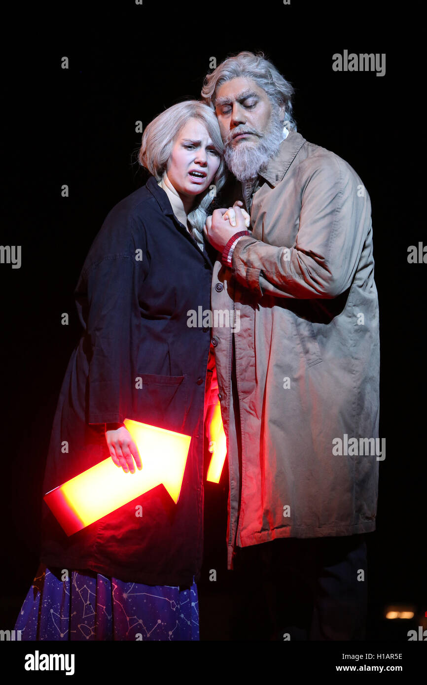 Hamburg, Germany. 16th Sep, 2016. Singers Christina Gansch as Pamina ...