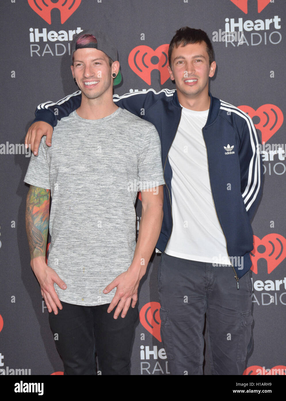 Las Vegas, Nevada, USA. 23rd Sep, 2016. Musical duo 21 Pilots attend ...
