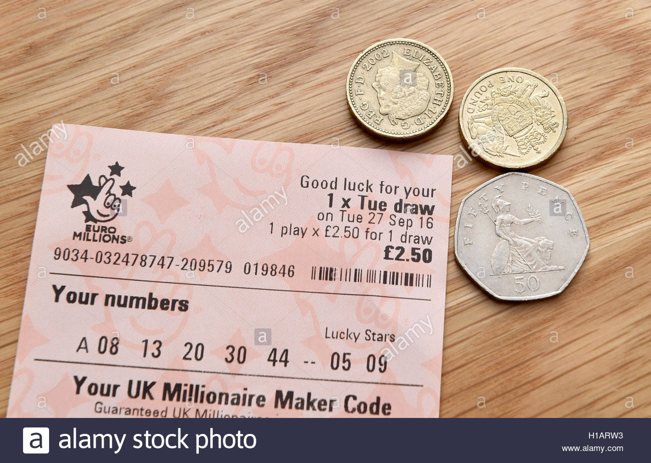Euromillions Ticket Stock Photos & Euromillions Ticket Stock Images - Alamy