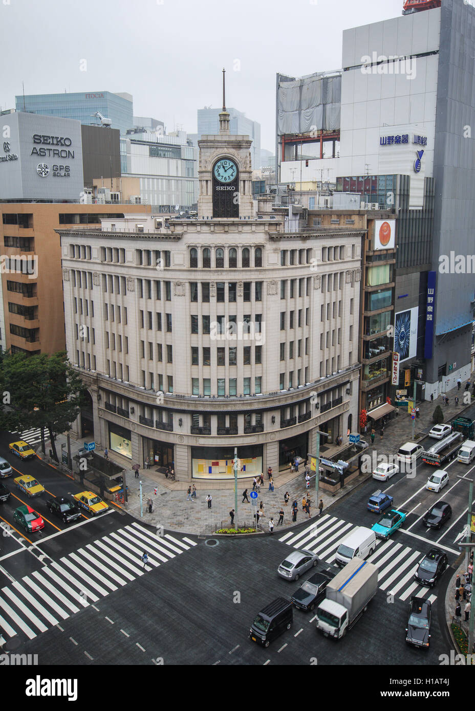 Tokyo, Japan - A general view of Wako department store in Tokyo's Ginza ...