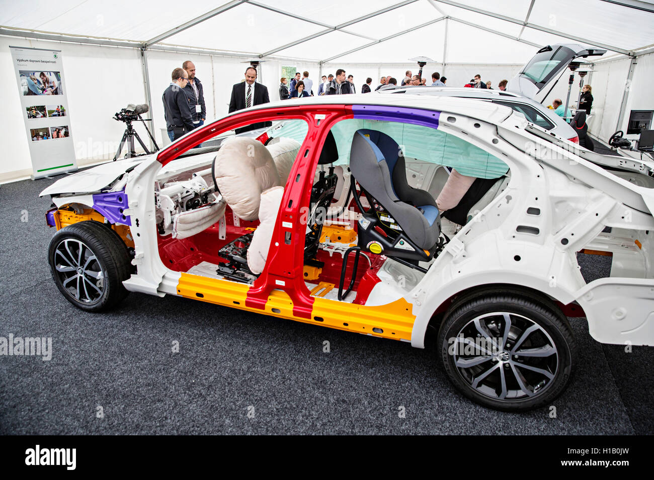 Skoda Auto, safety components, airbag Stock Photo - Alamy