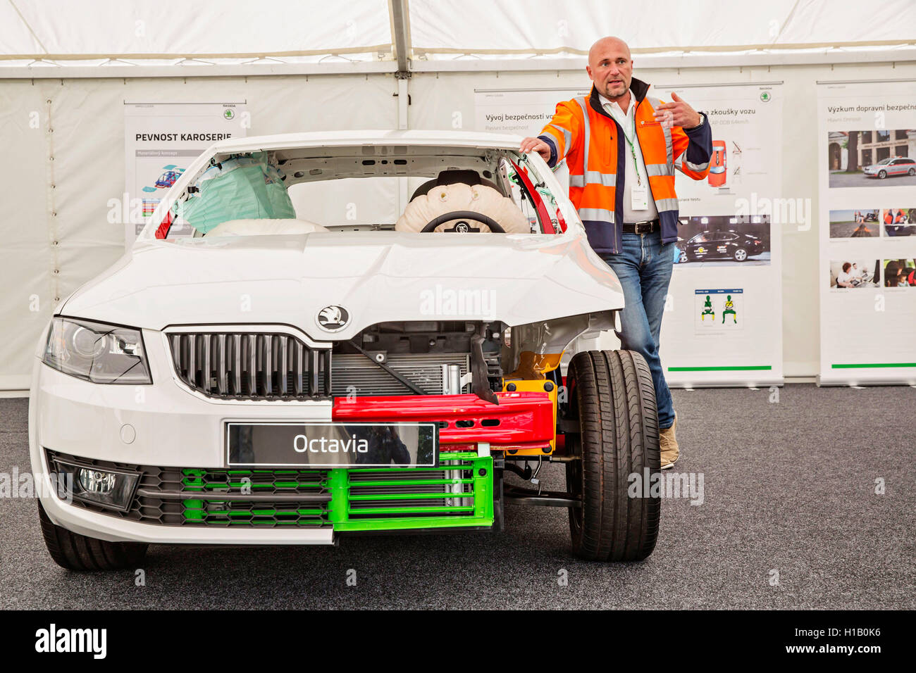 Skoda Auto, safety components, airbag Stock Photo - Alamy