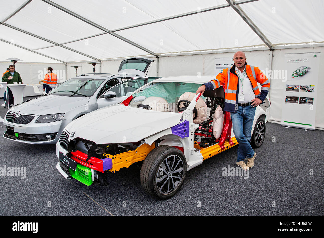 Skoda Auto, safety components, airbag Stock Photo - Alamy