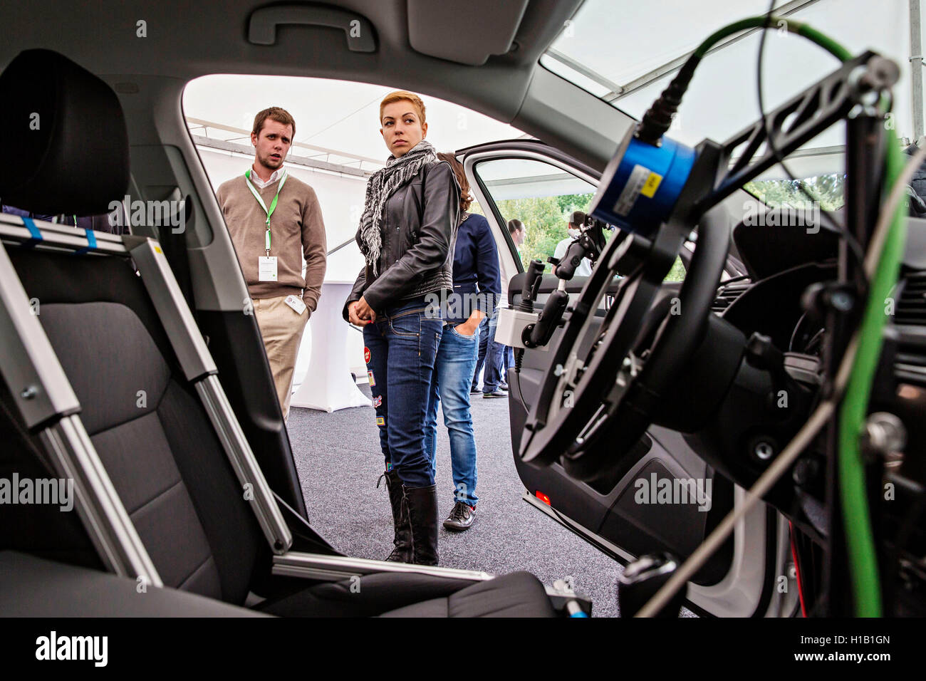 Skoda Superb III breakers systems testing robot Stock Photo - Alamy