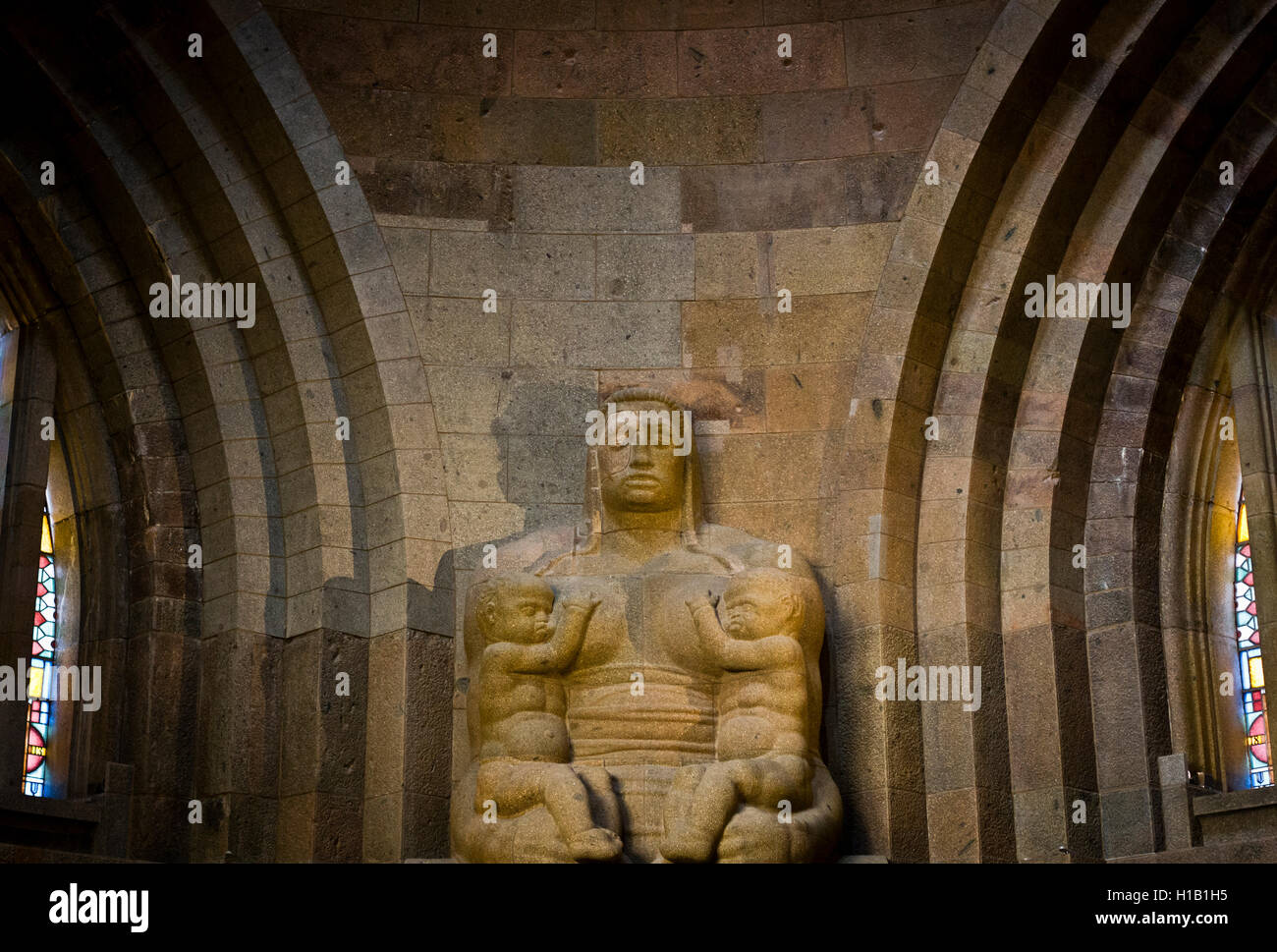 Statue inside the Monument to the Battle of Nations in Leipzig, Germany ...