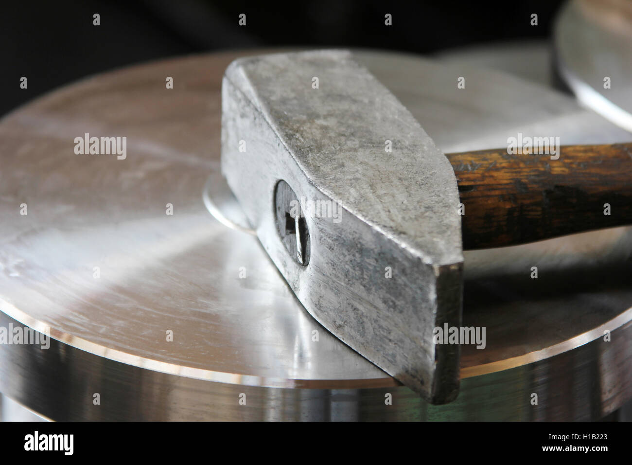 Cylinder and hammer Stock Photo - Alamy