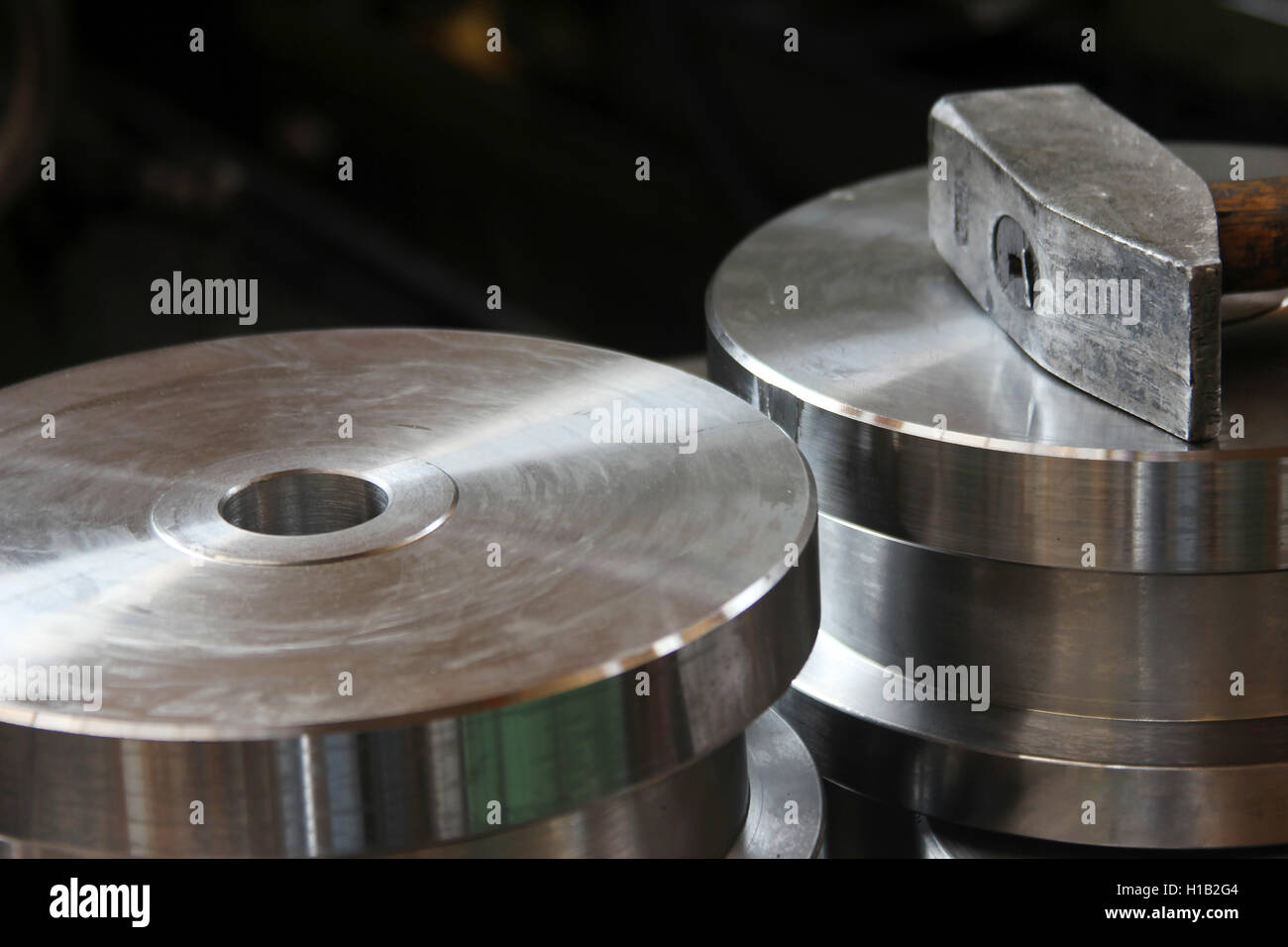 Cylinder and hammer Stock Photo - Alamy