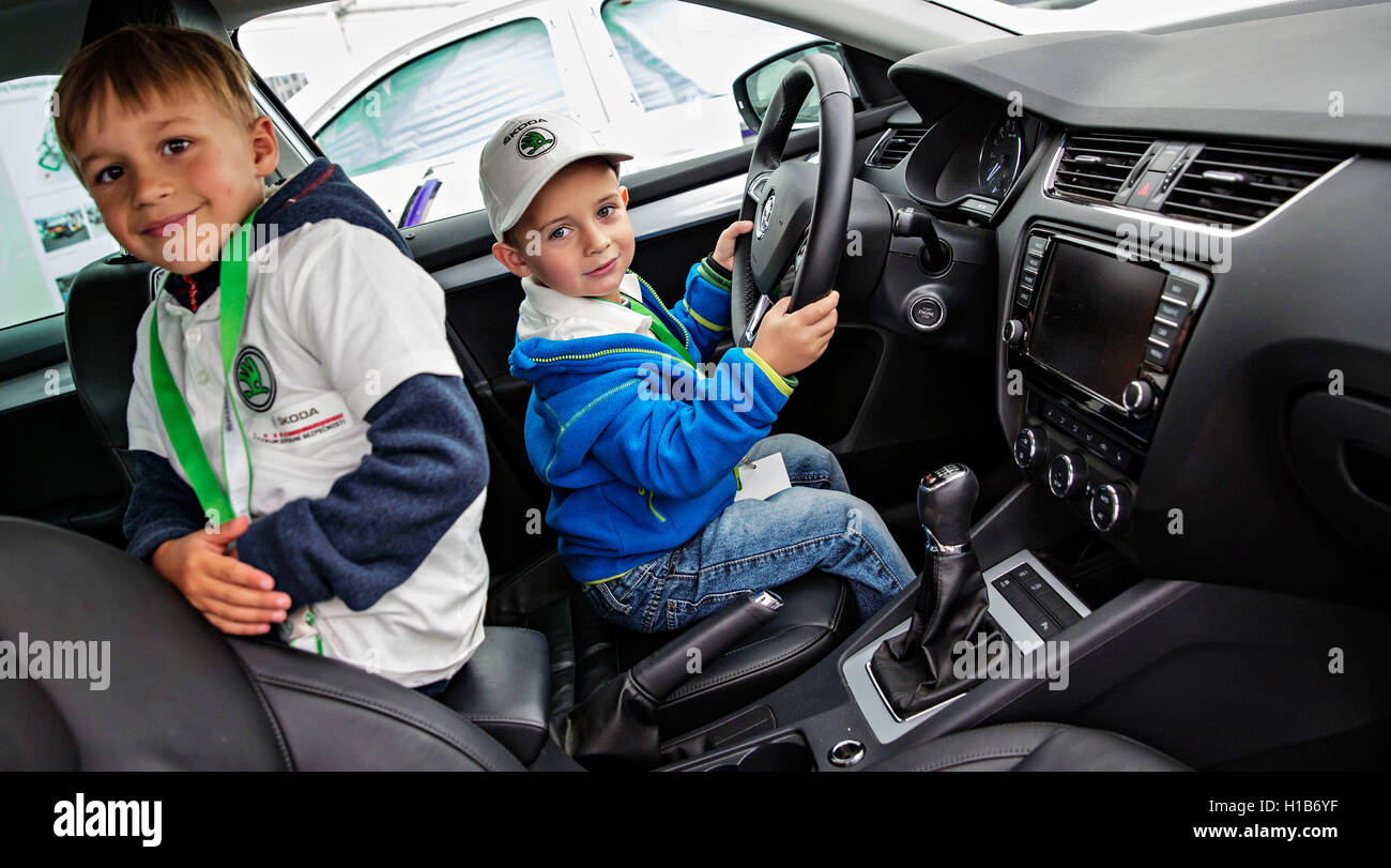 Skoda Octavia III Combi, boy, child, kid Stock Photo - Alamy