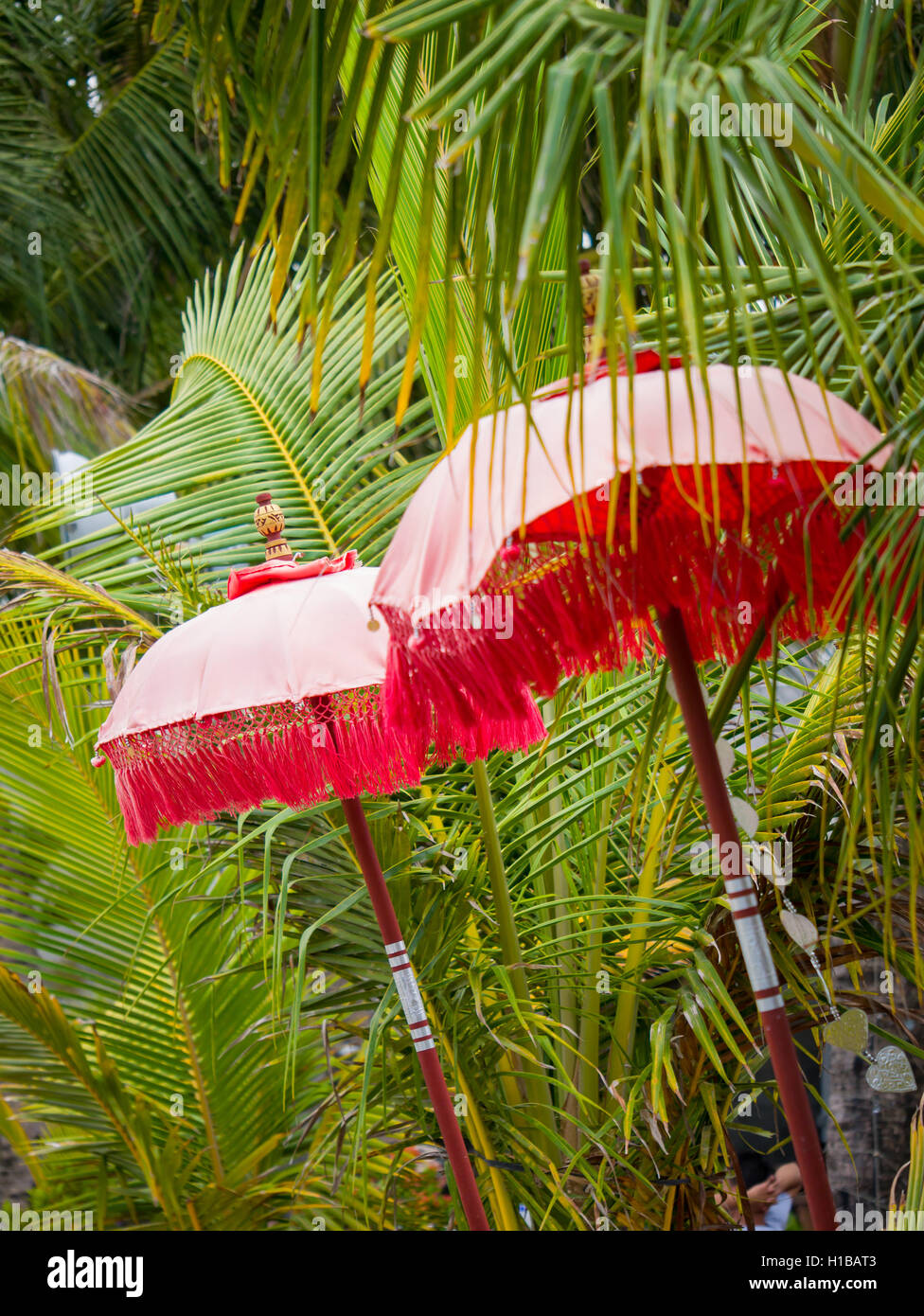 traditions umbrella on the island of Bali Indonesia Stock Photo - Alamy