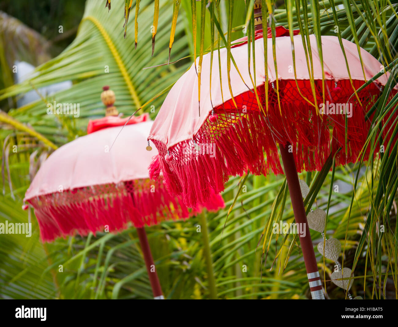 traditions umbrella on the island of Bali Indonesia Stock Photo - Alamy