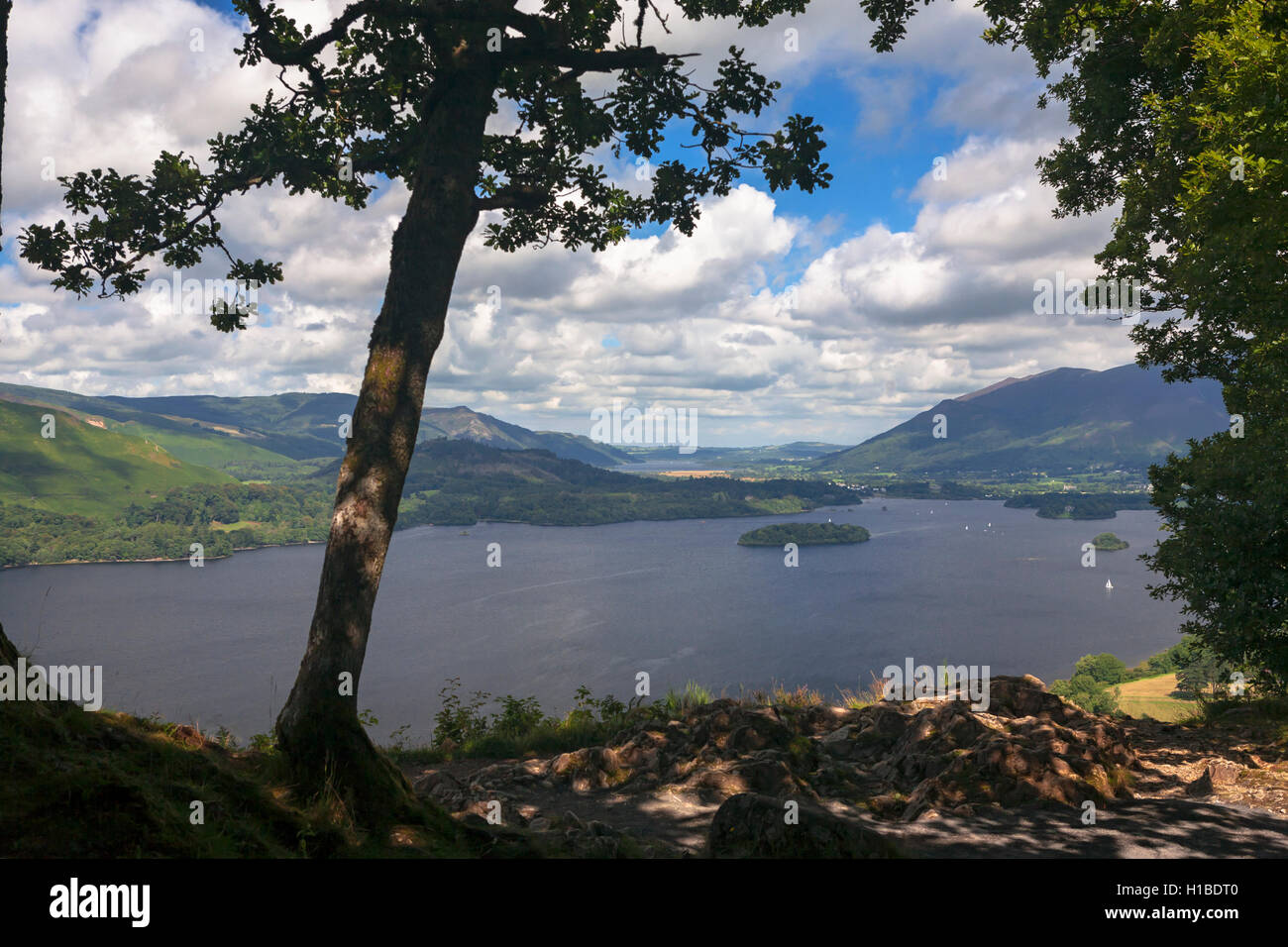 Derwentwater and Bassenthwaite Lake, from Surprise View, near Keswick ...