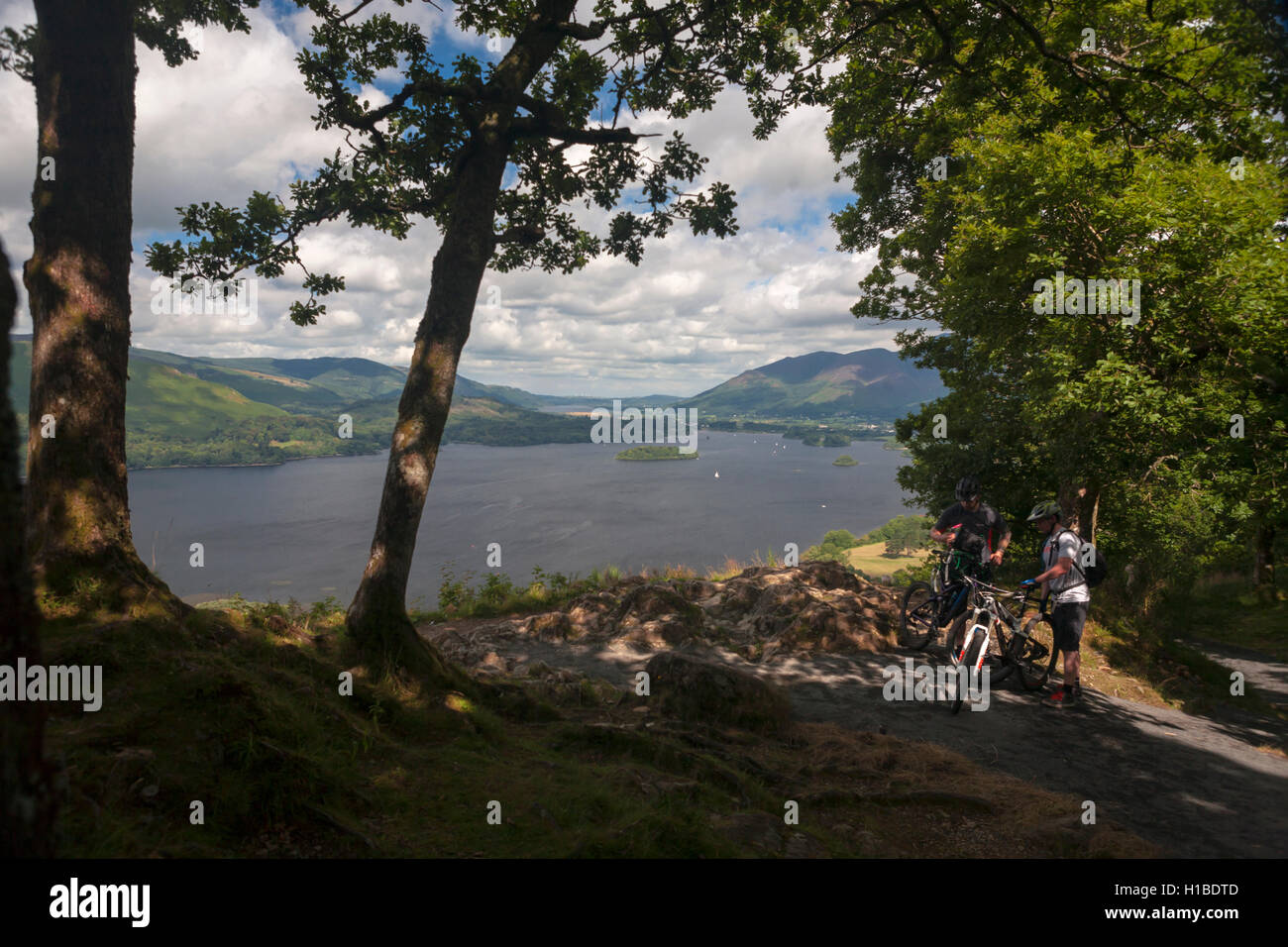 Derwentwater from Surprise View, near Keswick, Lake District, Cumbria ...