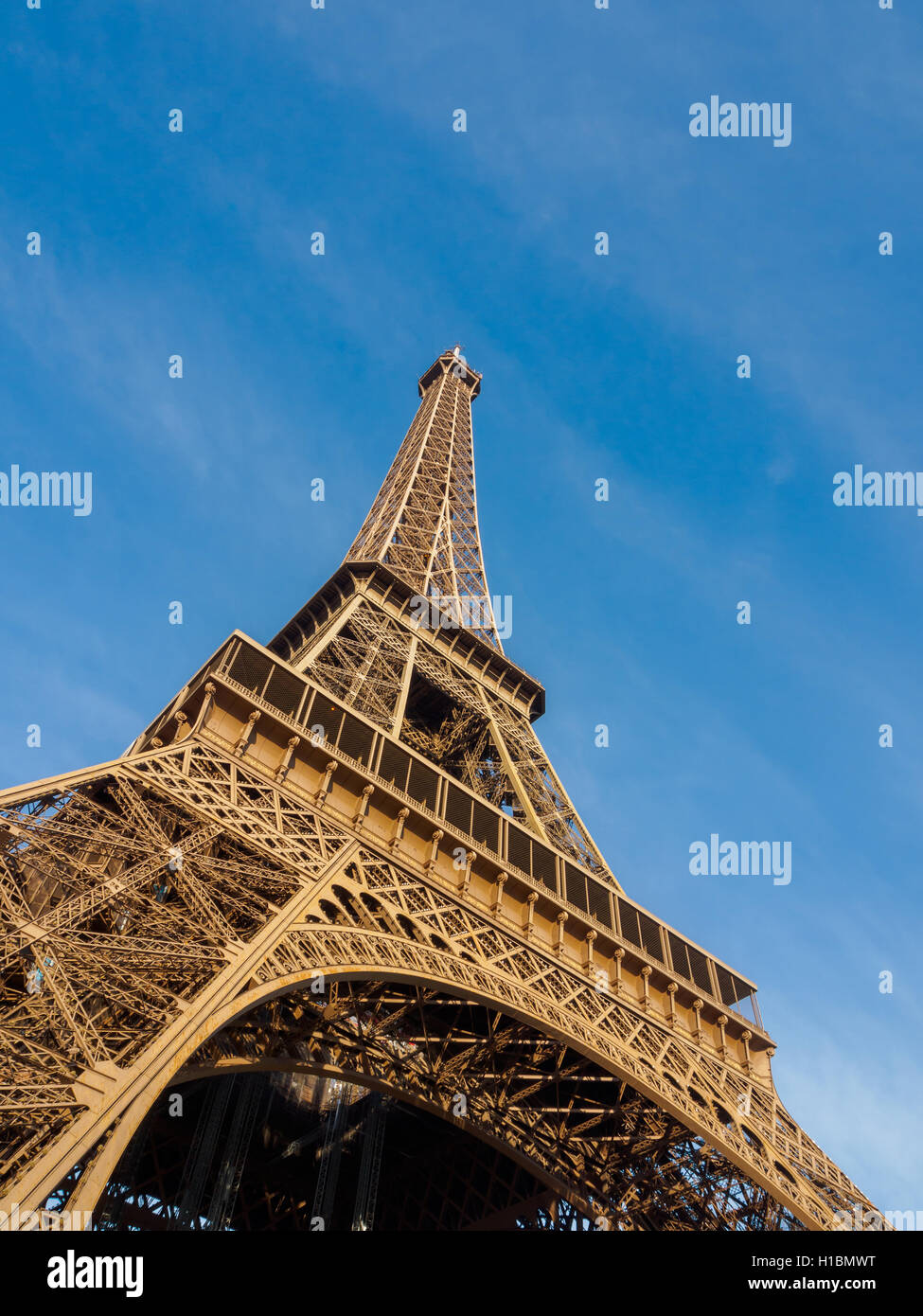View of the Eiffel tower in Paris. Paris beautiful destinations in Europe Stock Photo - Alamy