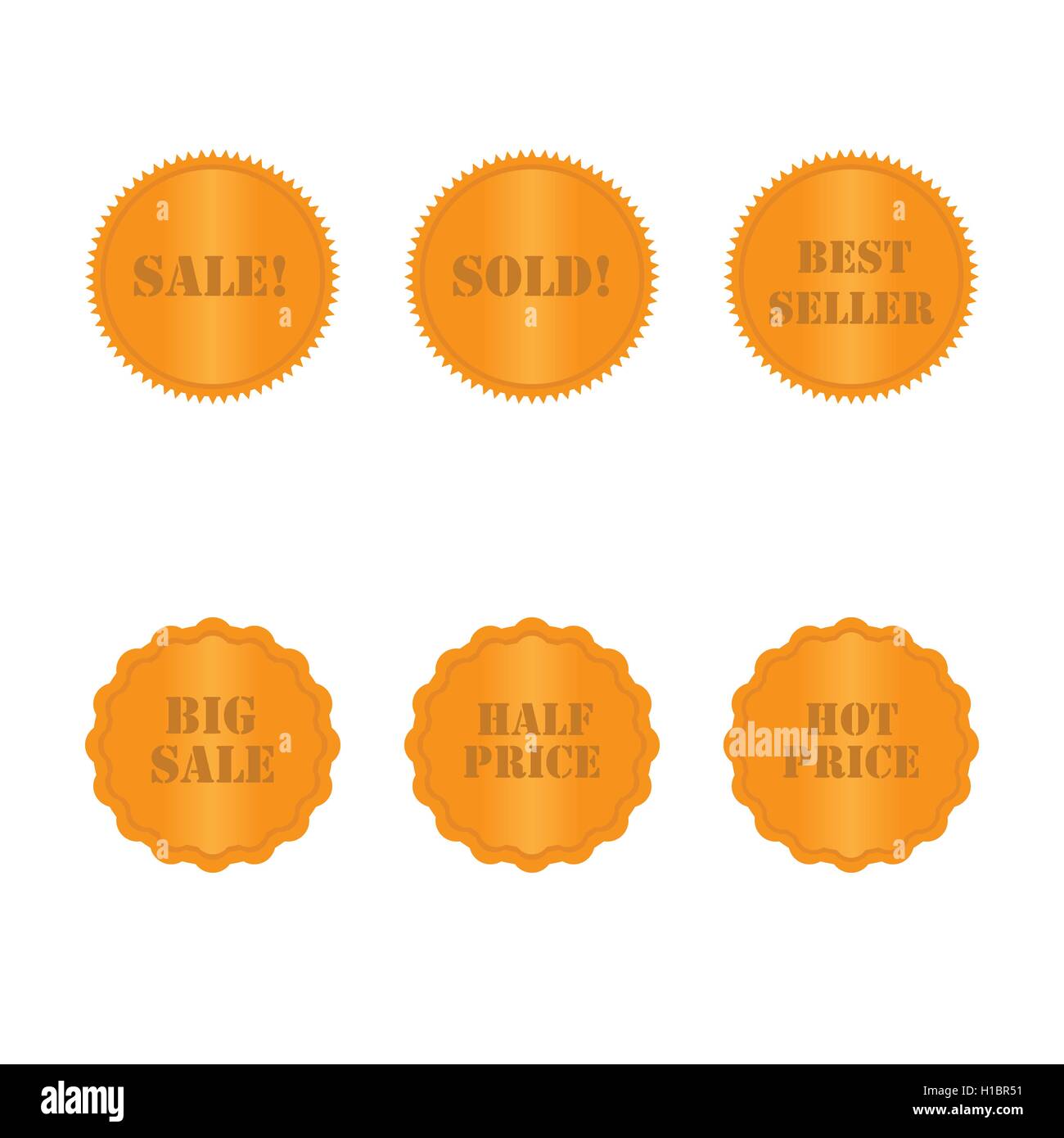 set golden labels and stickers Stock Vector Image & Art - Alamy