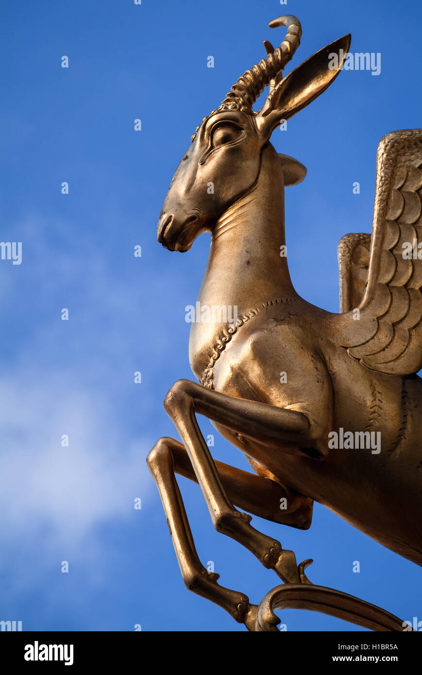 LONDON, UK - FEB 2ND 2014: The Golden Gazelle photographed outside ...