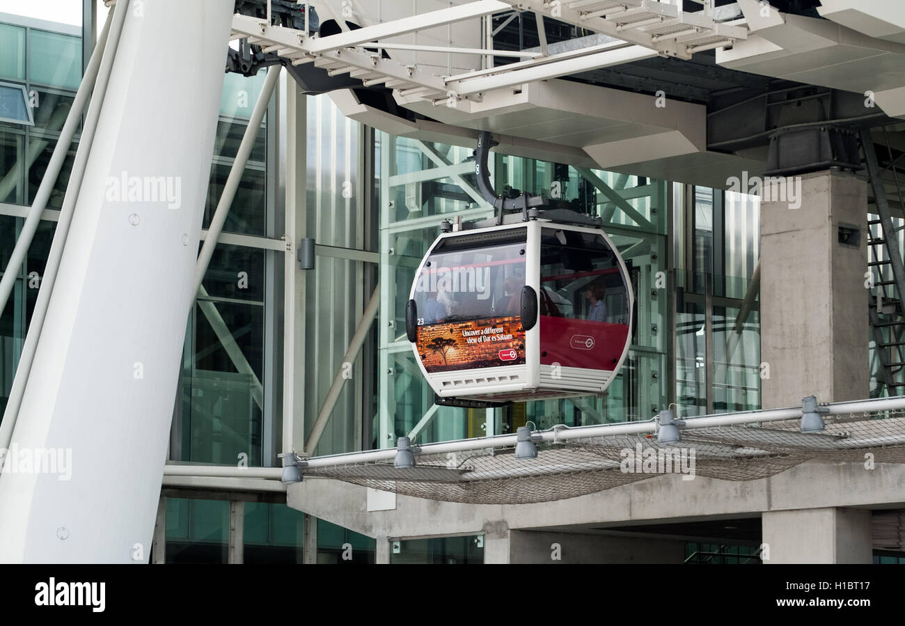 LONDON, UK – SEPTEMBER 7TH, 2014: The London Cable Car (otherwise known ...