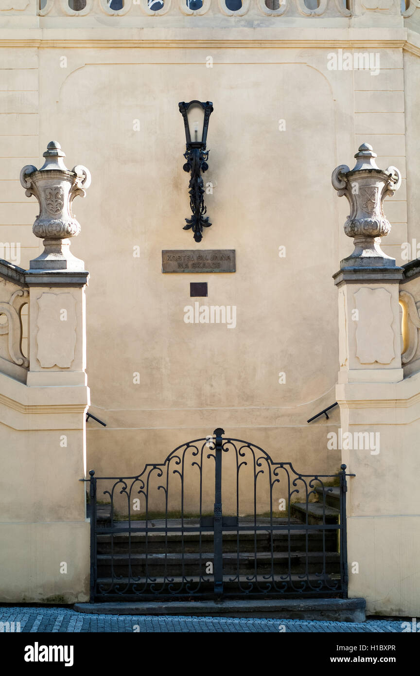 entrance to St John Nepomuk church at Skalka, Prague Stock Photo - Alamy