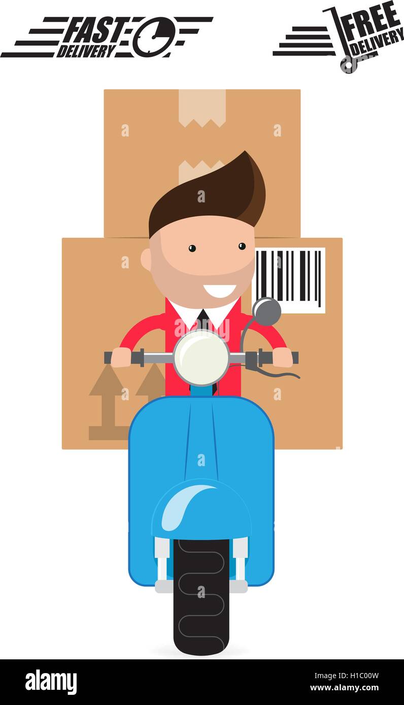 Mail delivery flat icon Stock Vector Images - Alamy