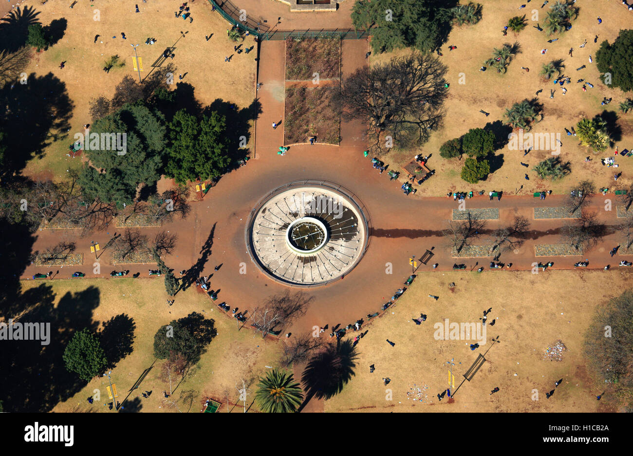 Aerial photograph of Joubert Park in central Johannesburg, Gauteng ...