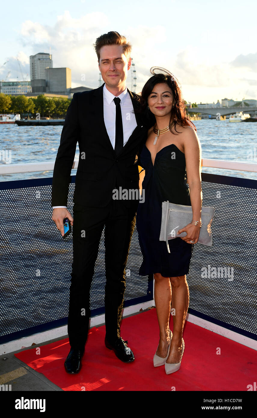 Karen David and Carl Ryden attending the Raindance China Boat Party ...