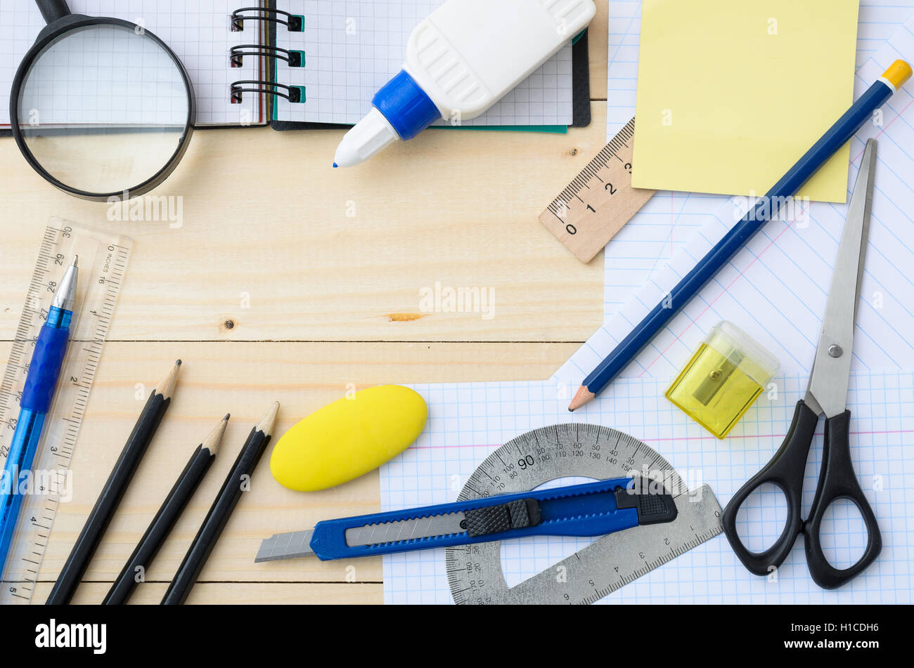 School and office stationery Stock Photo - Alamy