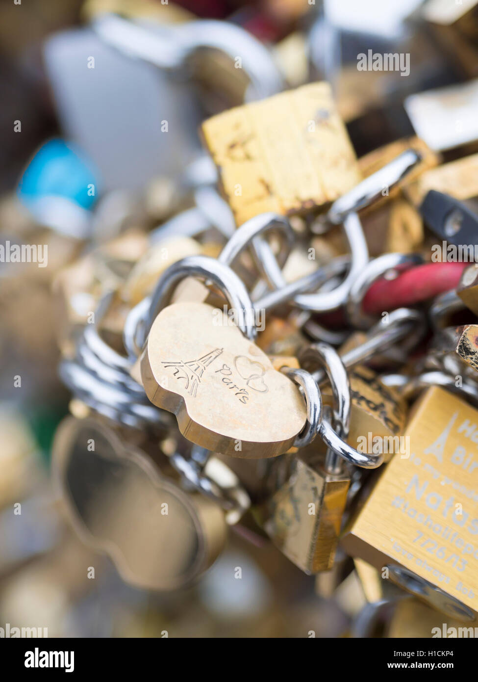 Love locks in Paris France bridge symbol of friendship and romance ...