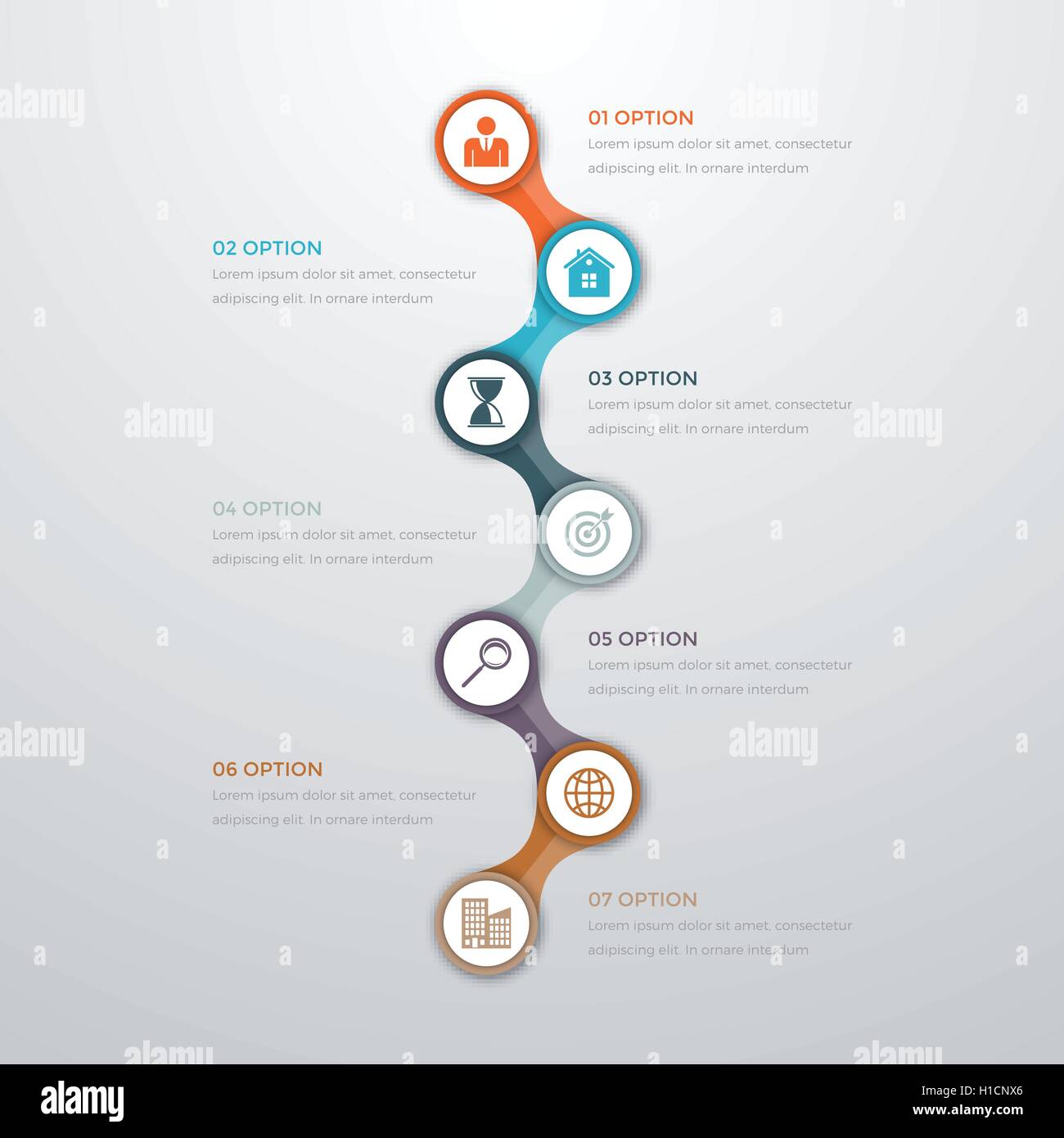 infographics timeline seven options Stock Vector Image & Art - Alamy