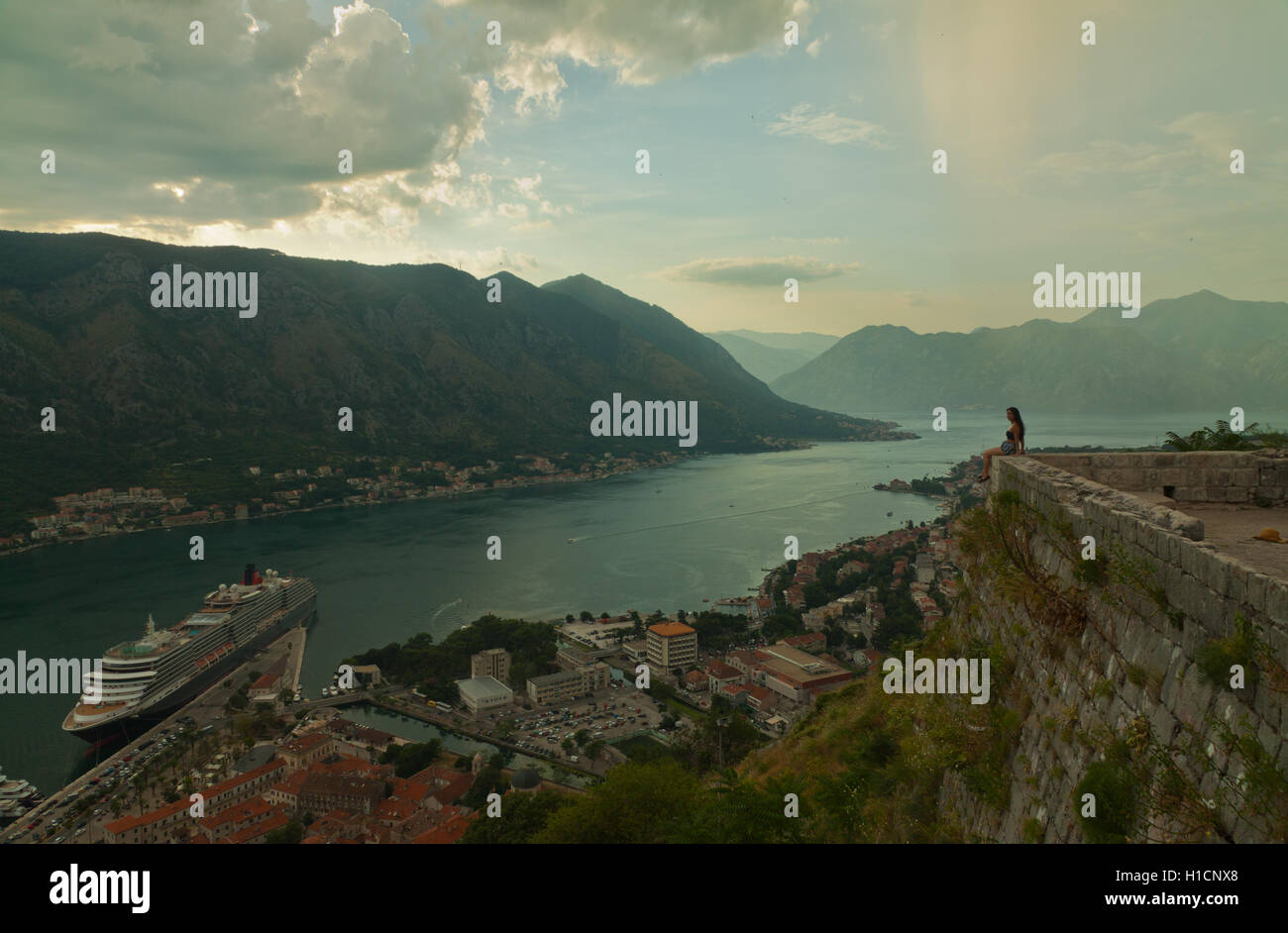 Montenegro. Bay of Kotor Stock Photo - Alamy