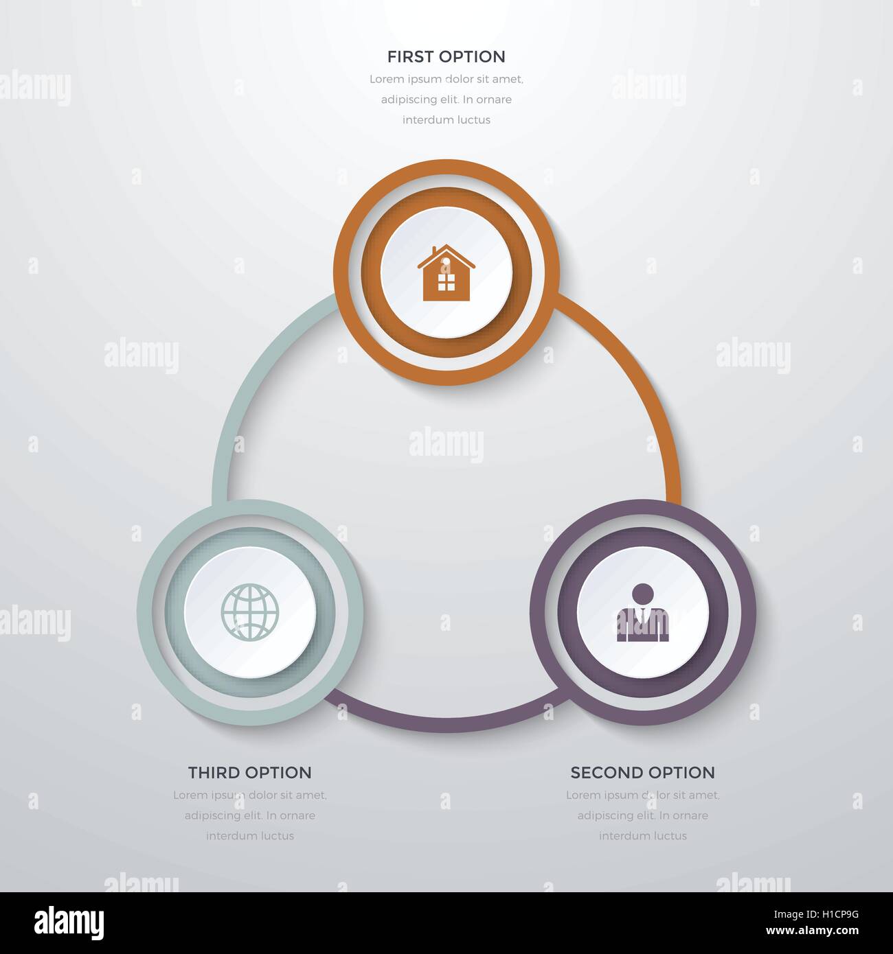 infographics three options Stock Vector Image & Art - Alamy