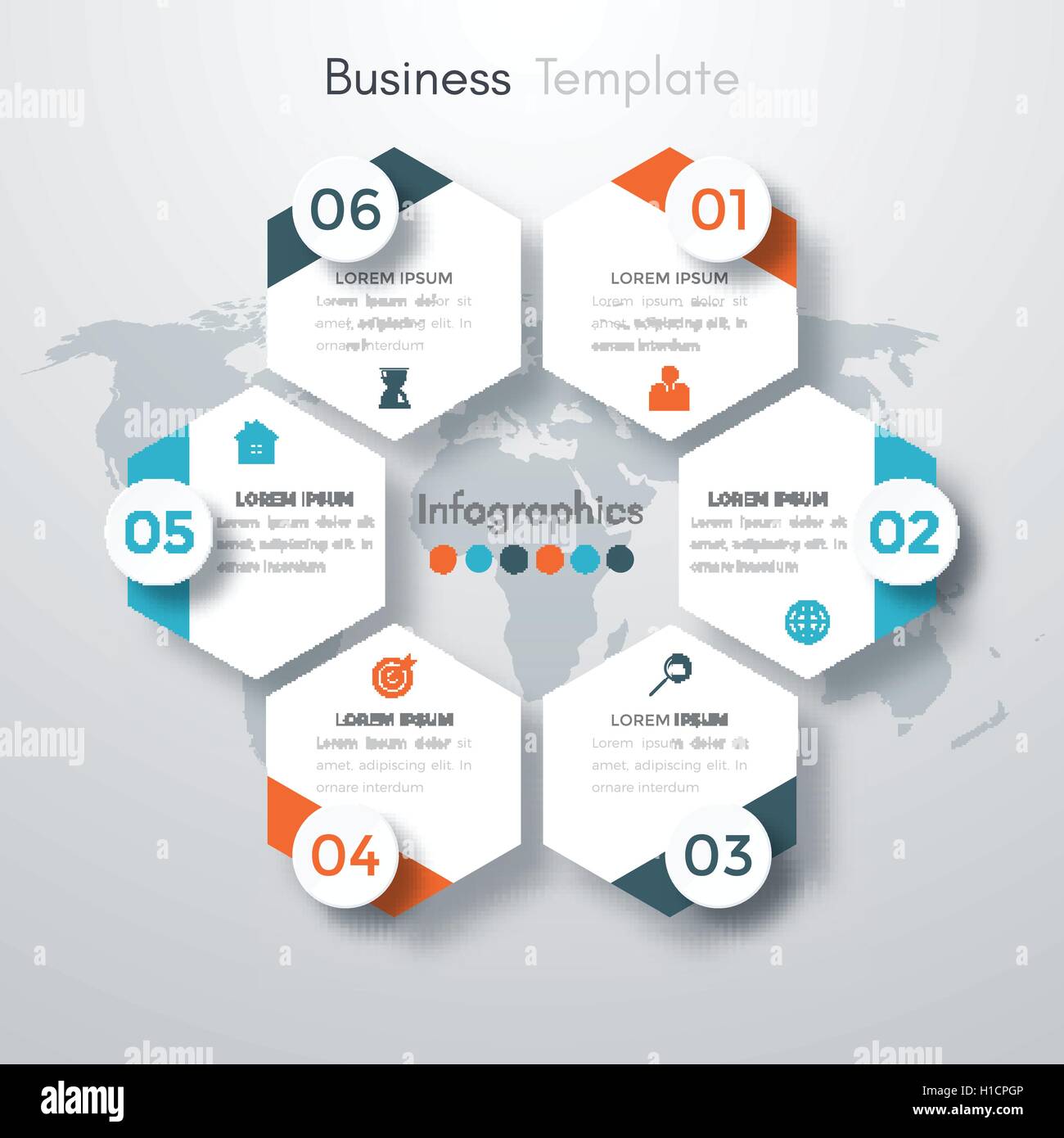 Vector illustration infographics six options Stock Vector Image & Art ...