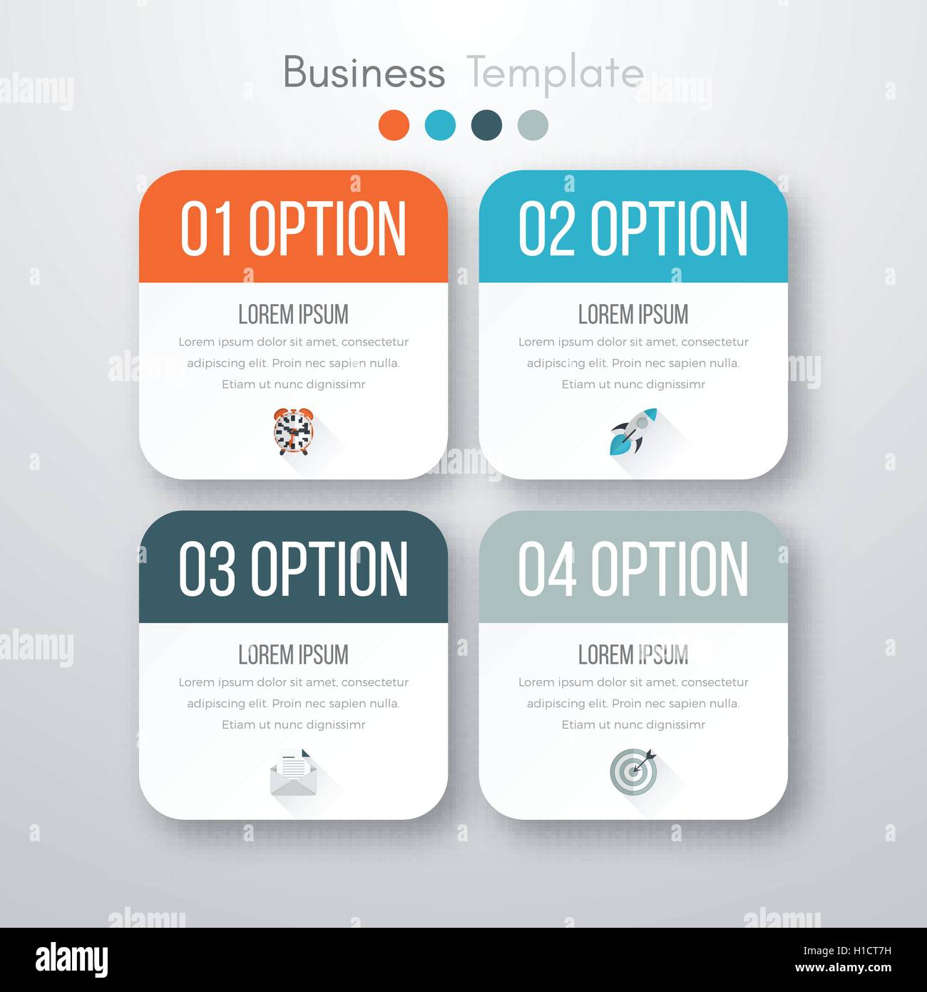 Vector illustration of four square infographics Stock Vector Image ...