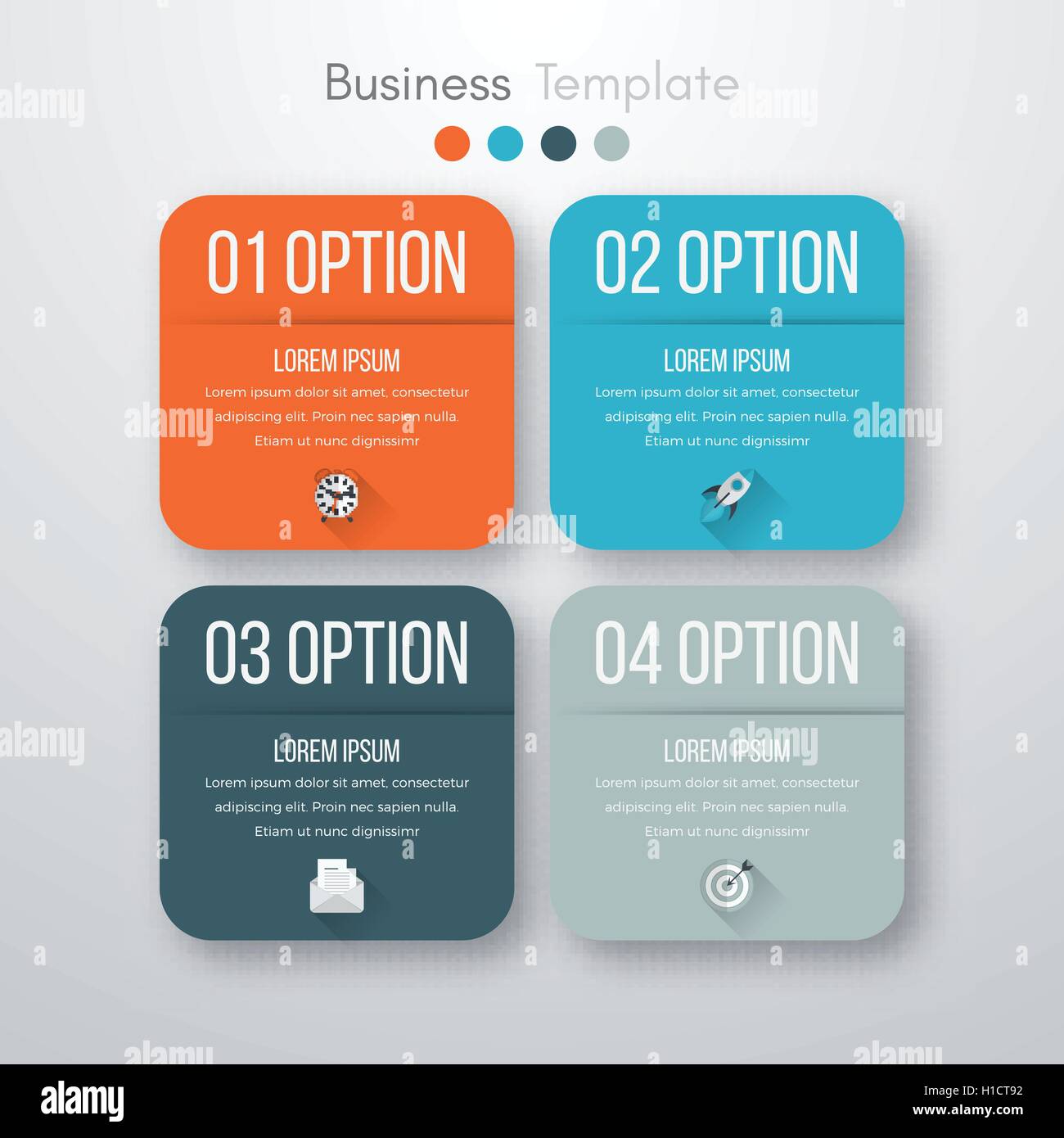 Vector illustration of four square infographics Stock Vector Image ...