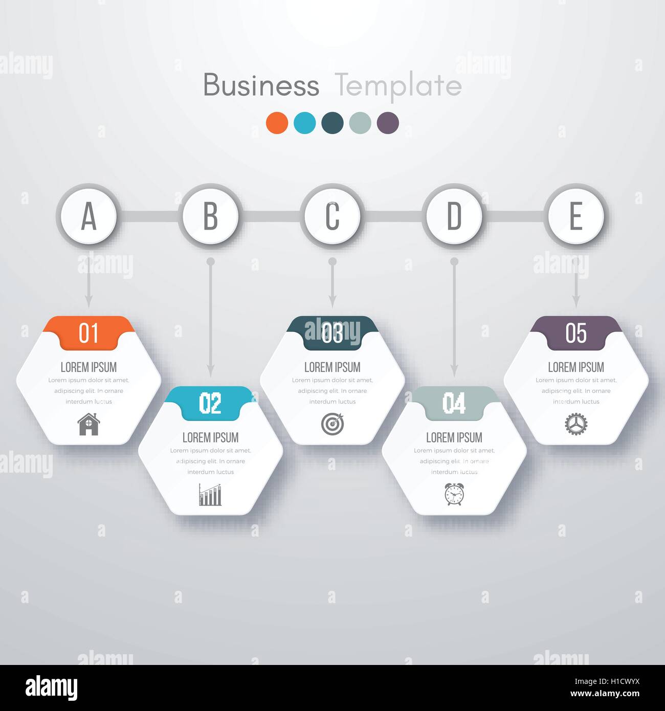 Modern infographics process template Stock Vector Image & Art - Alamy