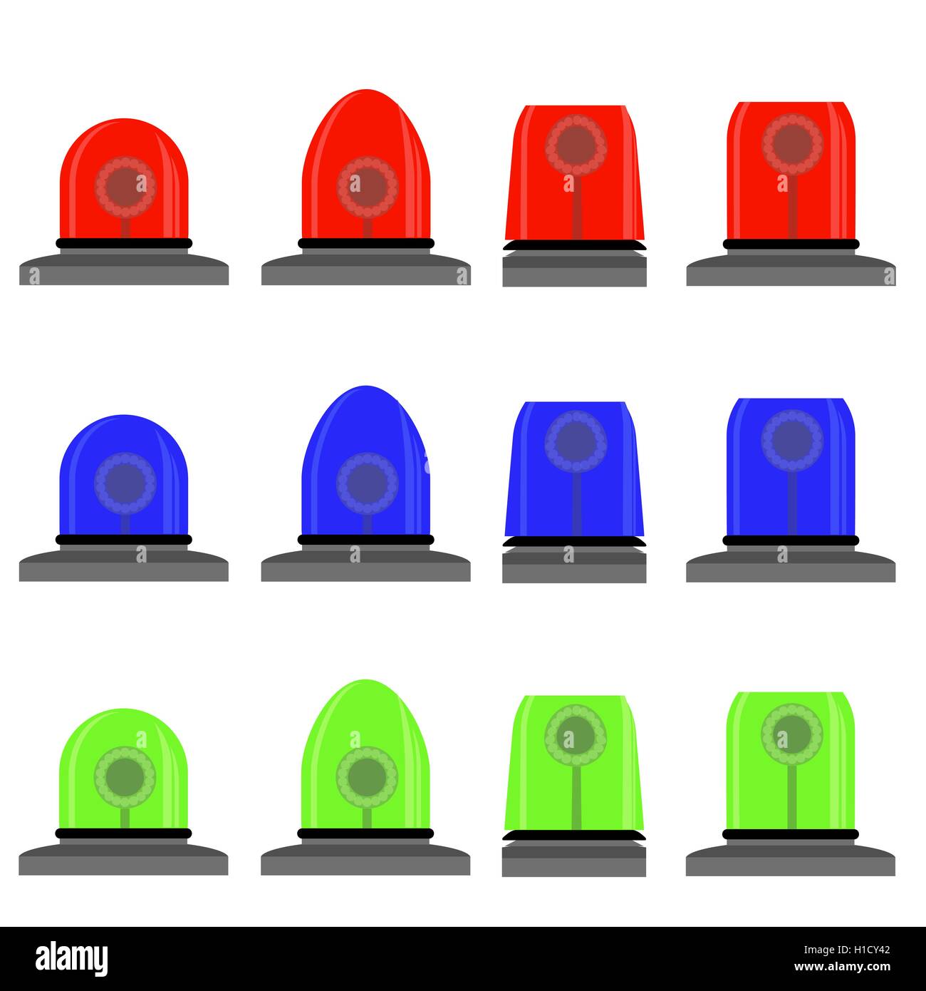 Set of Colorful Siren Isolated Stock Vector Image & Art - Alamy