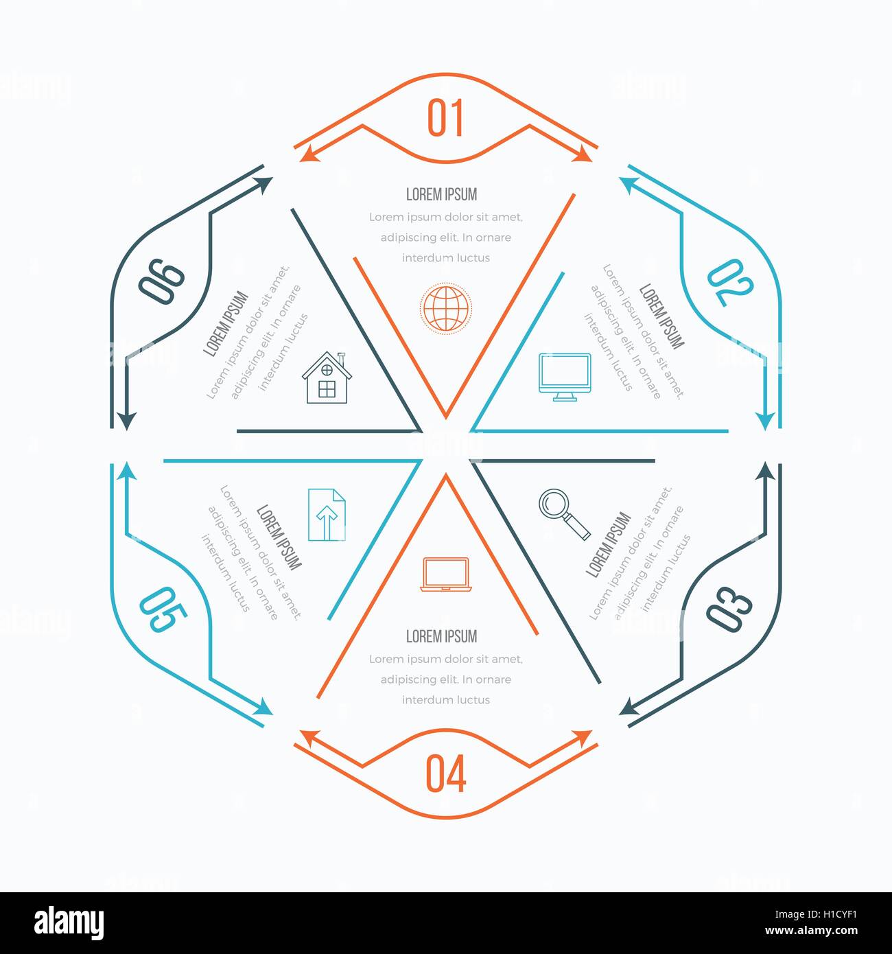 Data connected circular interface hi-res stock photography and images - Alamy