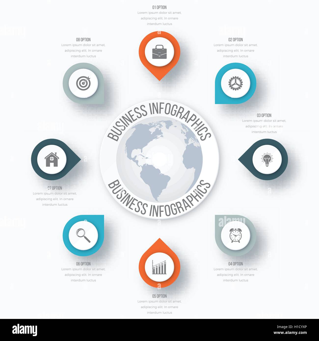 Vector illustration infographics eight options Stock Vector Image & Art ...