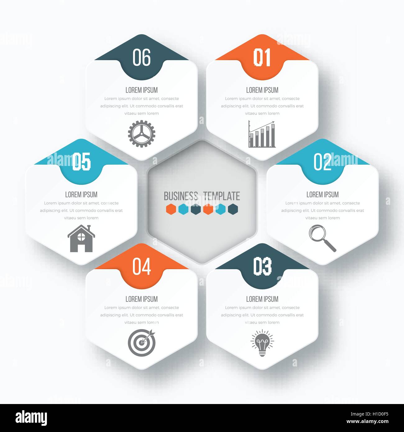 Vector illustration infographics six options Stock Vector Image & Art ...