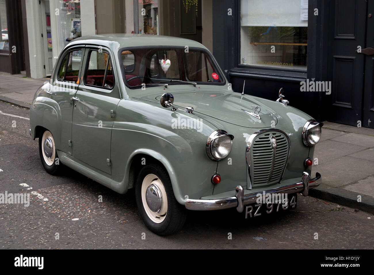 Vintage Morris Minor A35 car parked in Stockbridge, Edinburgh, Scotland ...