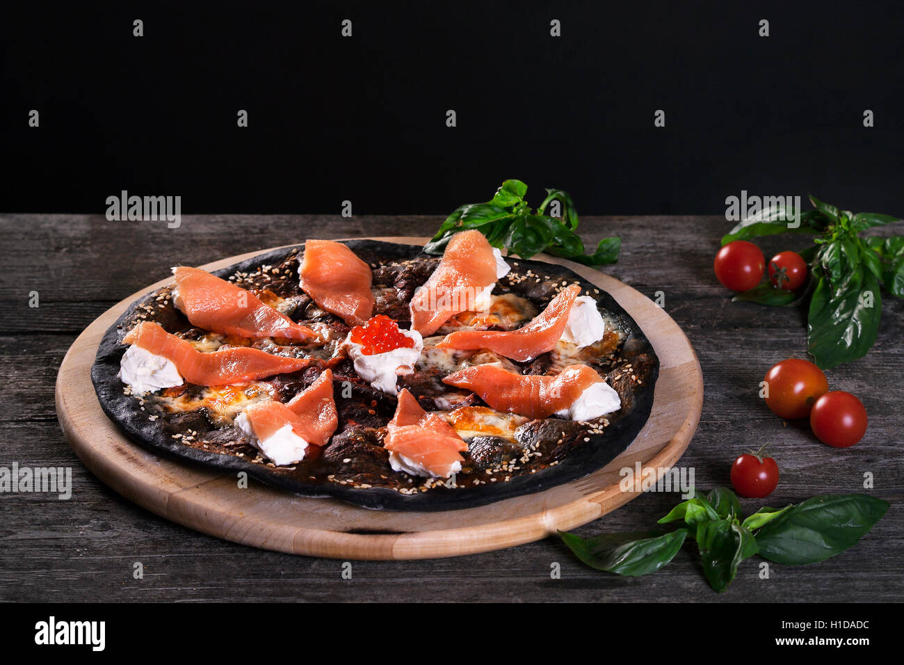 Black ink pizza hi-res stock photography and images - Alamy