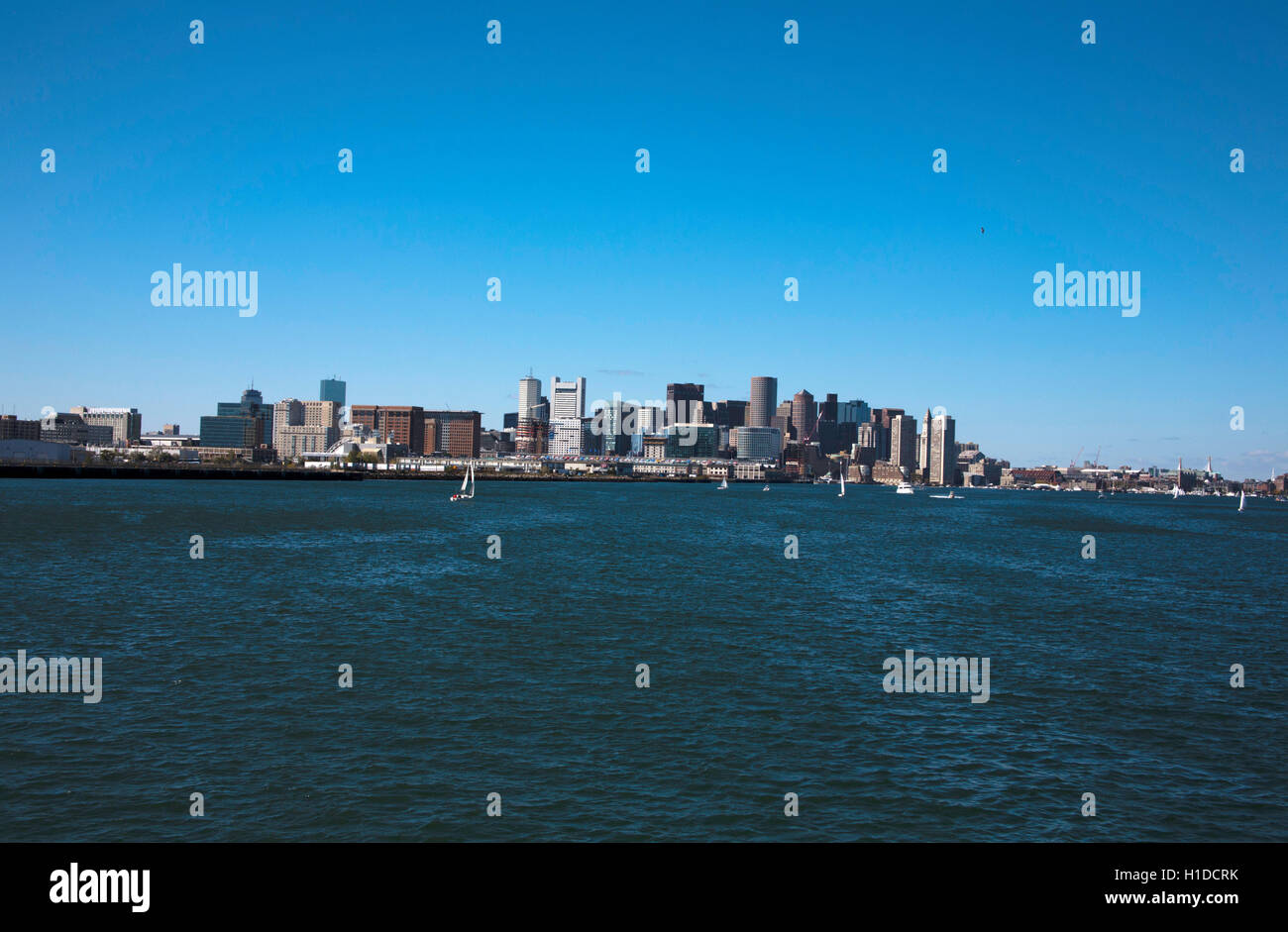 High Rise office buildings and The Custom House The Waterfront Boston Massachusetts USA Stock ...