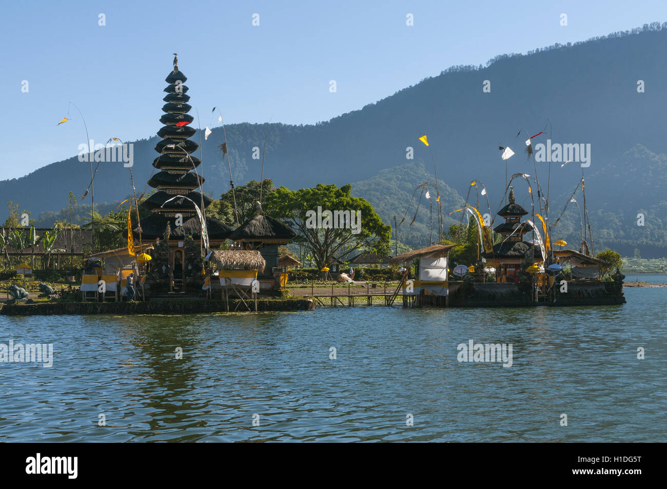 Indonesia, Bali, Danau, Bratan lake, Pura Ulun Danu Bratan temple Stock ...