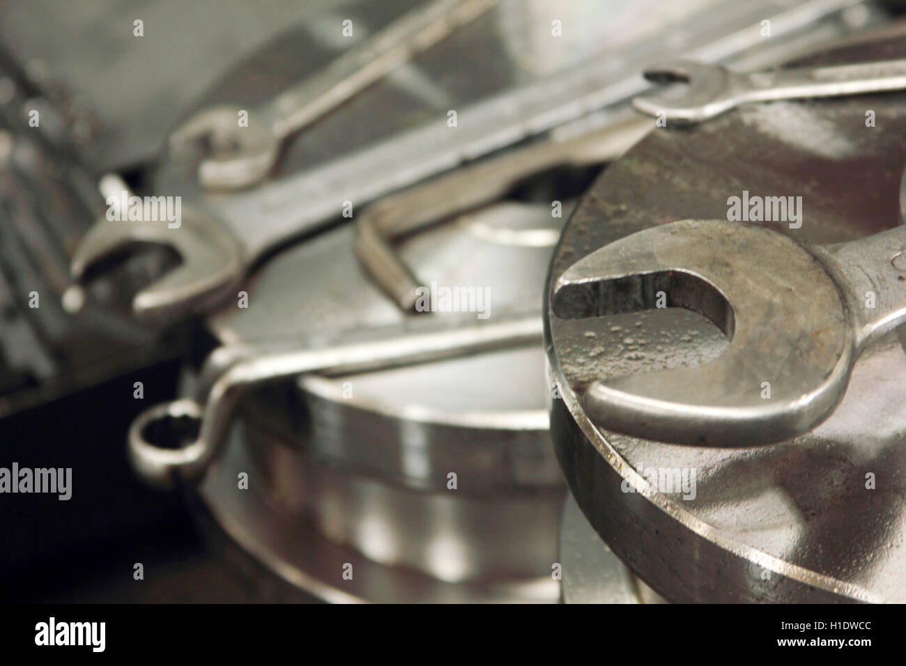 Wrench and Cylinder Stock Photo - Alamy