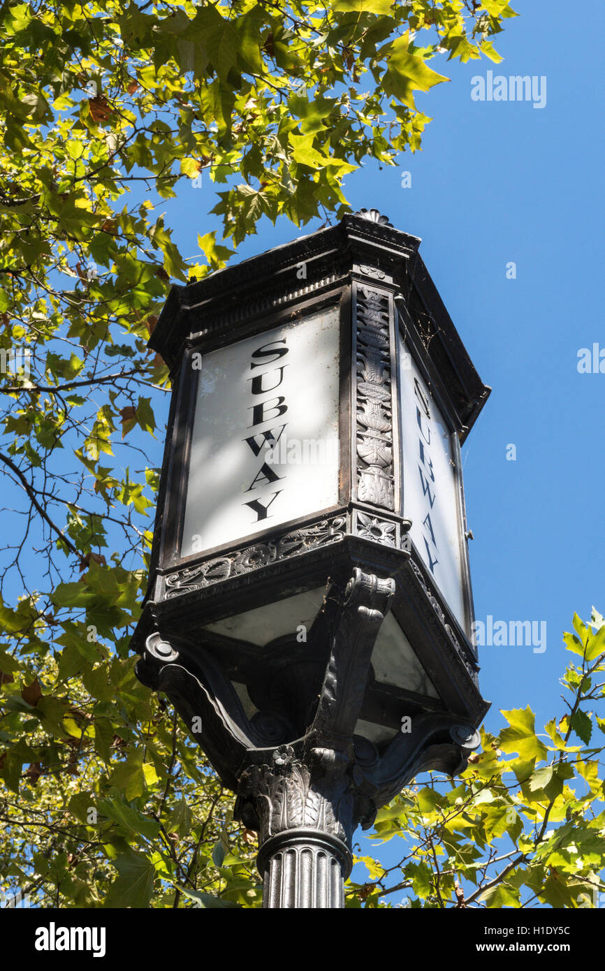 Subway stop sign hi-res stock photography and images - Alamy