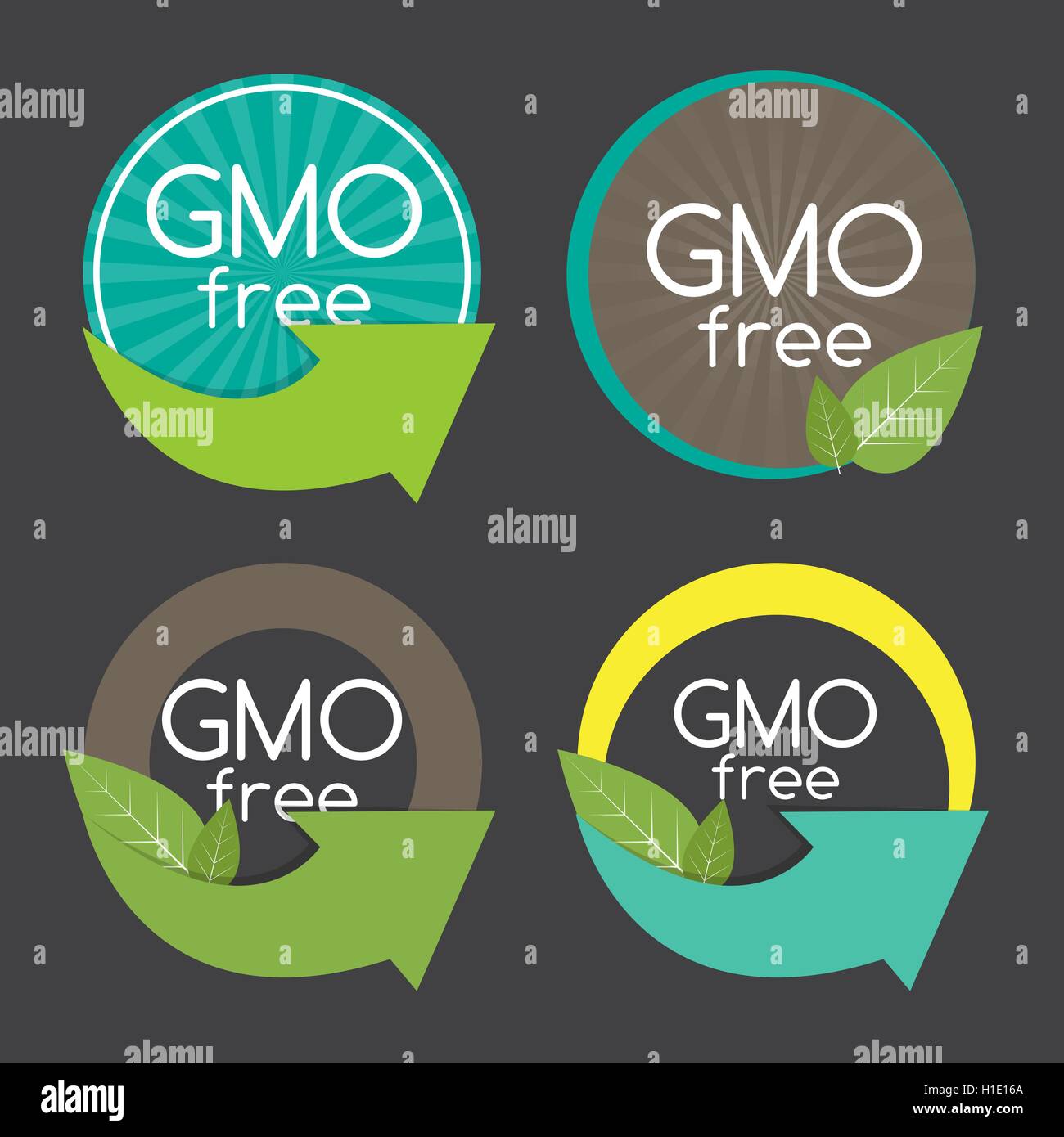 Genetically modified product label Stock Vector Images - Alamy