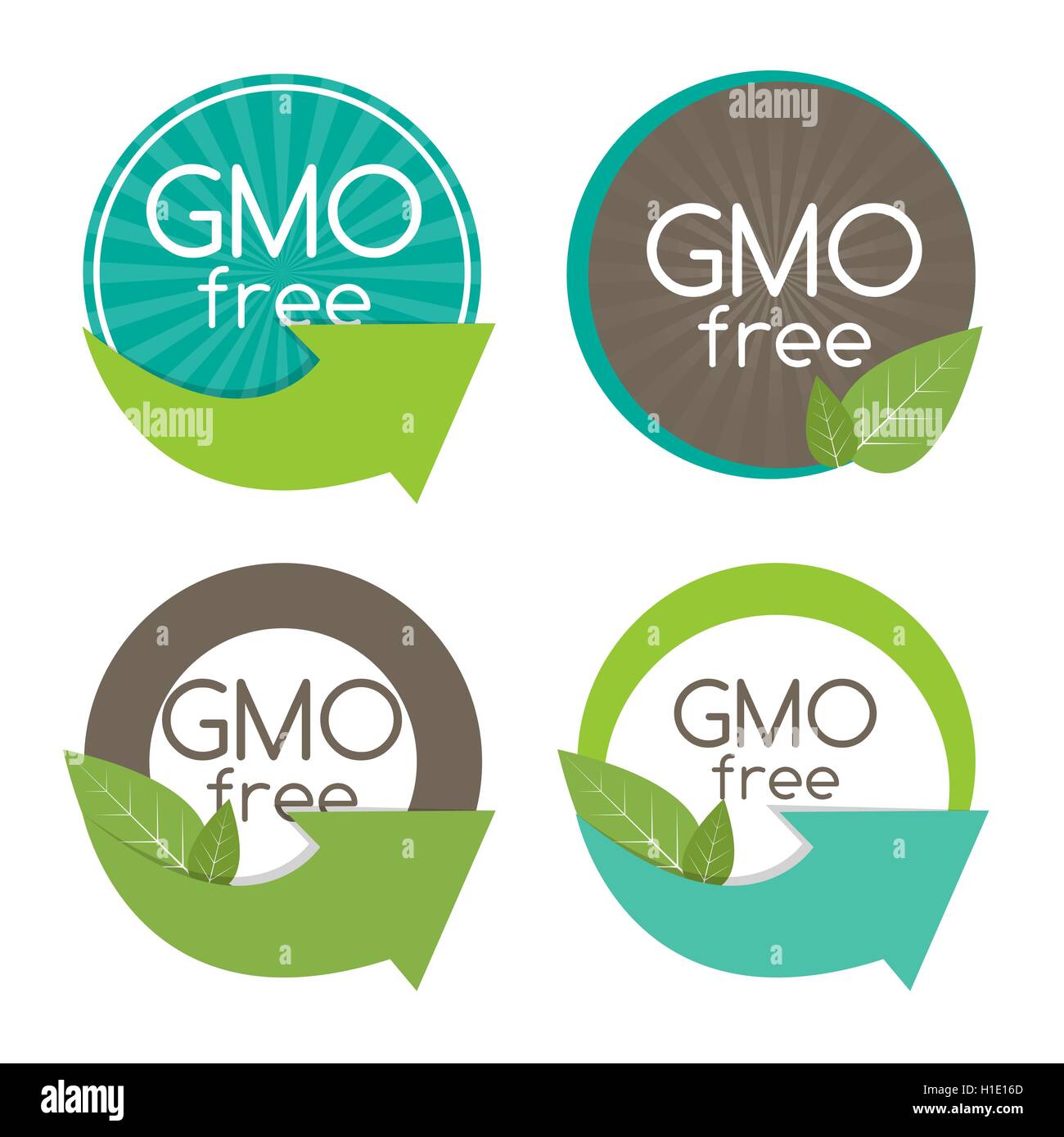 Genetically modified product label Stock Vector Images - Alamy