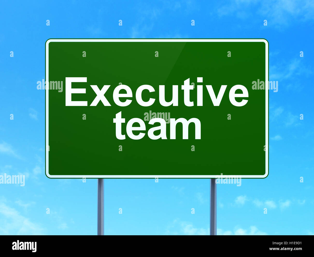 Business concept: Executive Team on road sign background Stock Photo ...