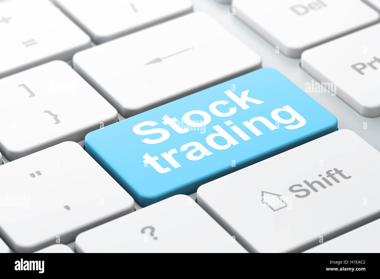 Finance concept: Stock Trading on computer keyboard background Stock ...