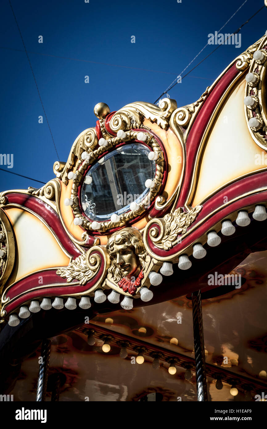 carousel horses, Image of the city of Madrid, its characteristic Stock ...
