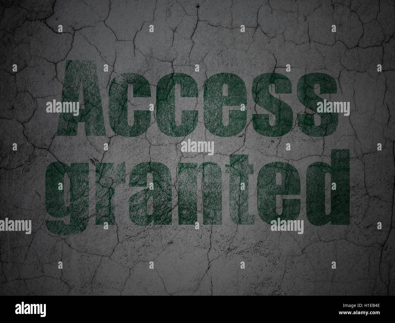 Privacy concept: Access Granted on grunge wall background Stock Photo ...
