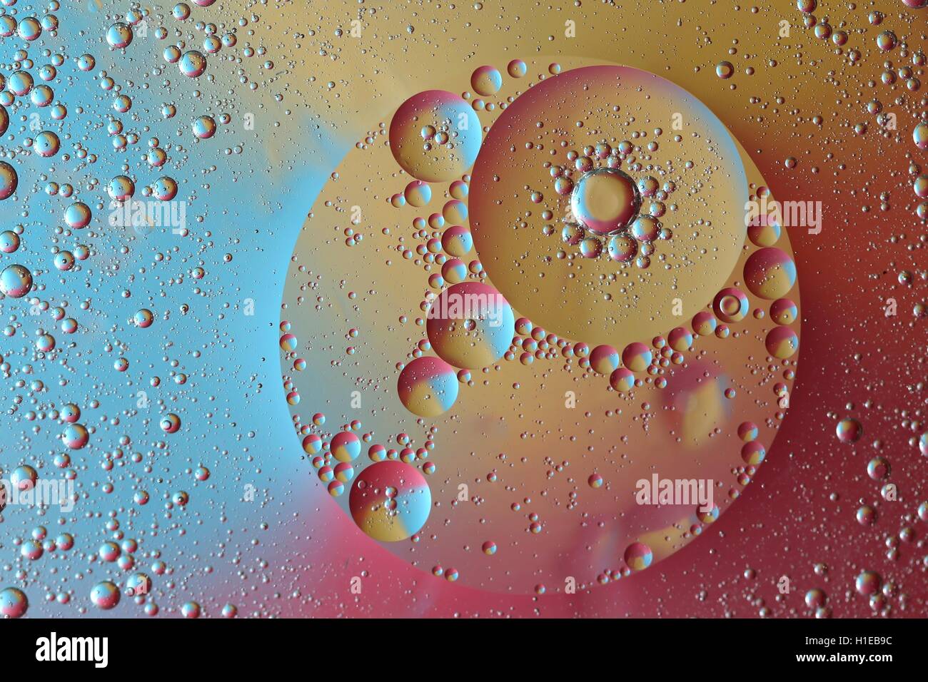 Oil on Water Pattern Stock Photo - Alamy